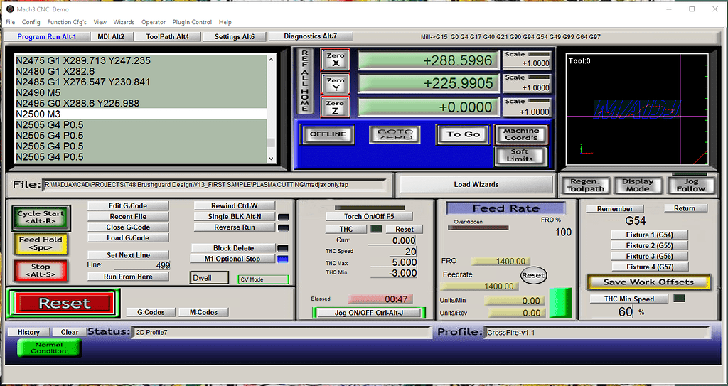 Mach 3 Stopping Mid G-Code - Mach3 - Langmuir Systems Forum