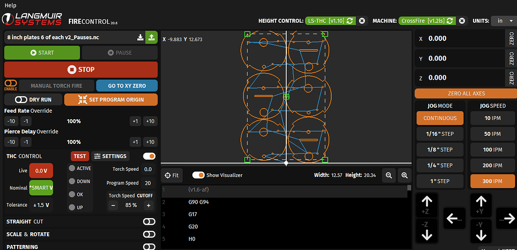 Visualizer units not accurate. Set Program Origin not accurate - FireControl - Langmuir Systems ...