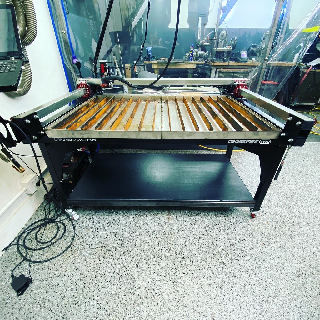 Crossfire Pro is Up & Running - I added casters & a shelf too ...