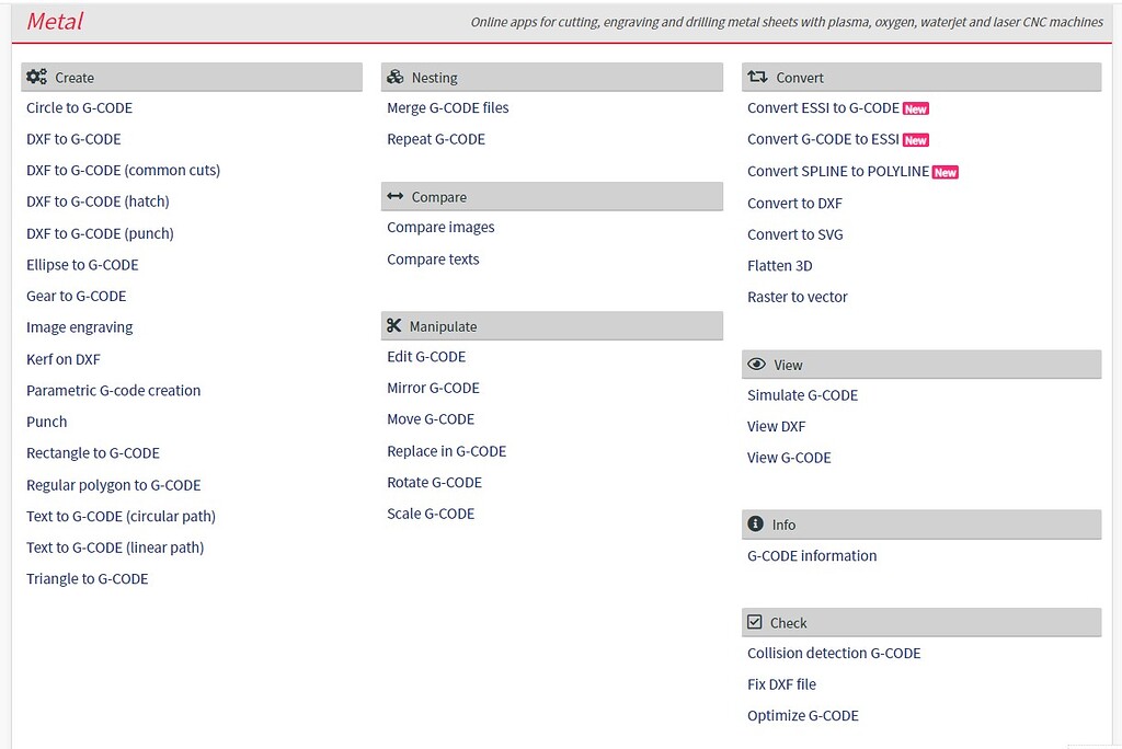 Website with CNC online apps and G-CODE apps - Software - Langmuir ...