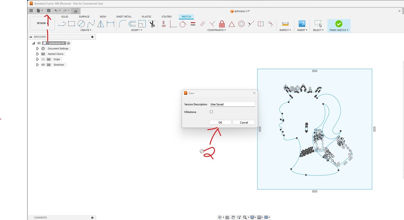 Can not figure out how to "save" my work - Fusion 360 - CAD - Langmuir Systems Forum