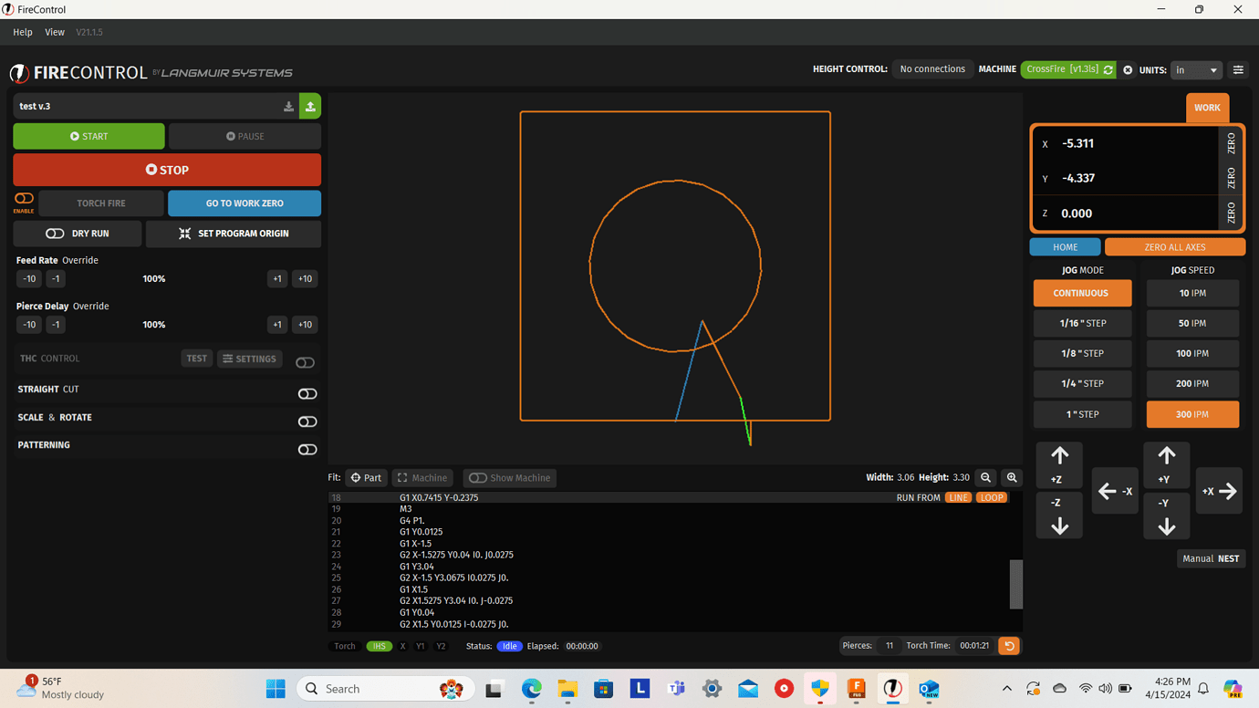 G code cutting on travel paths - Troubleshooting - Langmuir Systems Forum