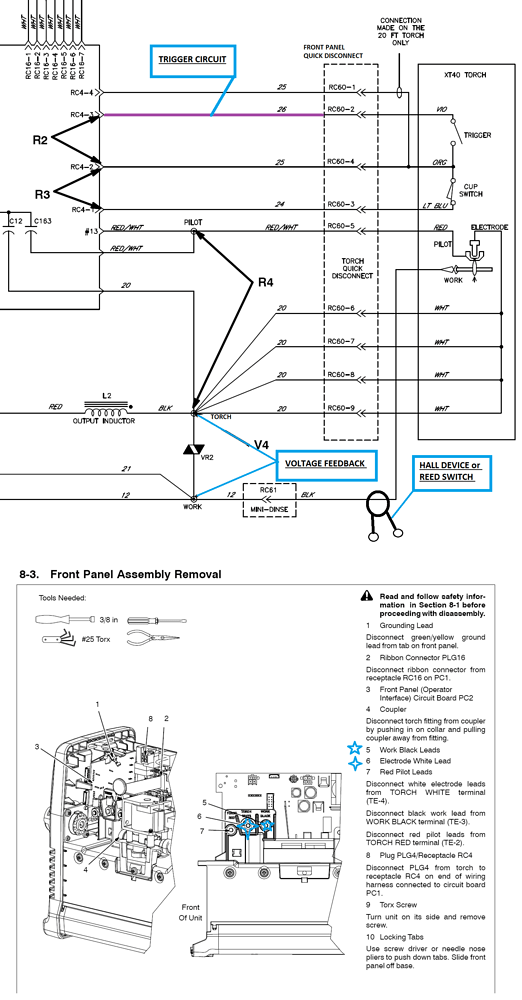 Miller xtreme 625 with machine torch wiring - Torch Wiring - Langmuir ...