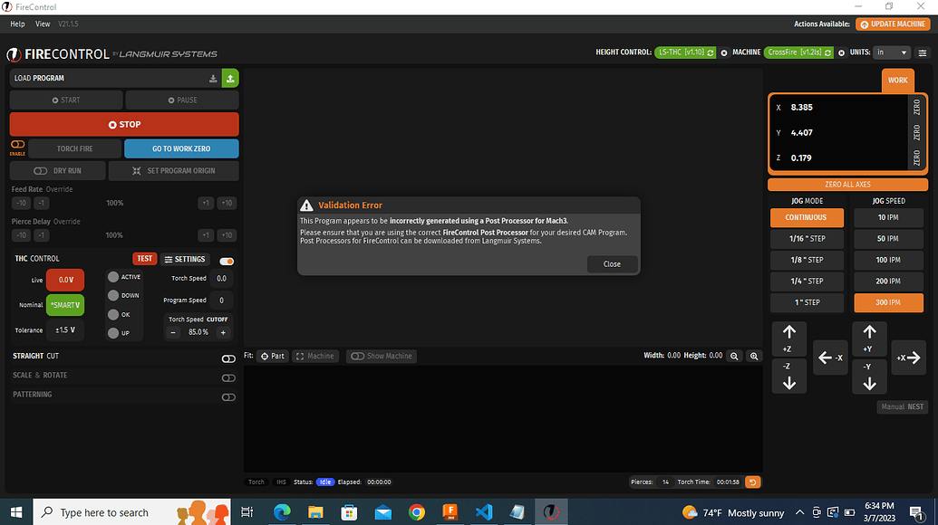 Codes only in Mach 3 problem need firecontrol code - Troubleshooting ...
