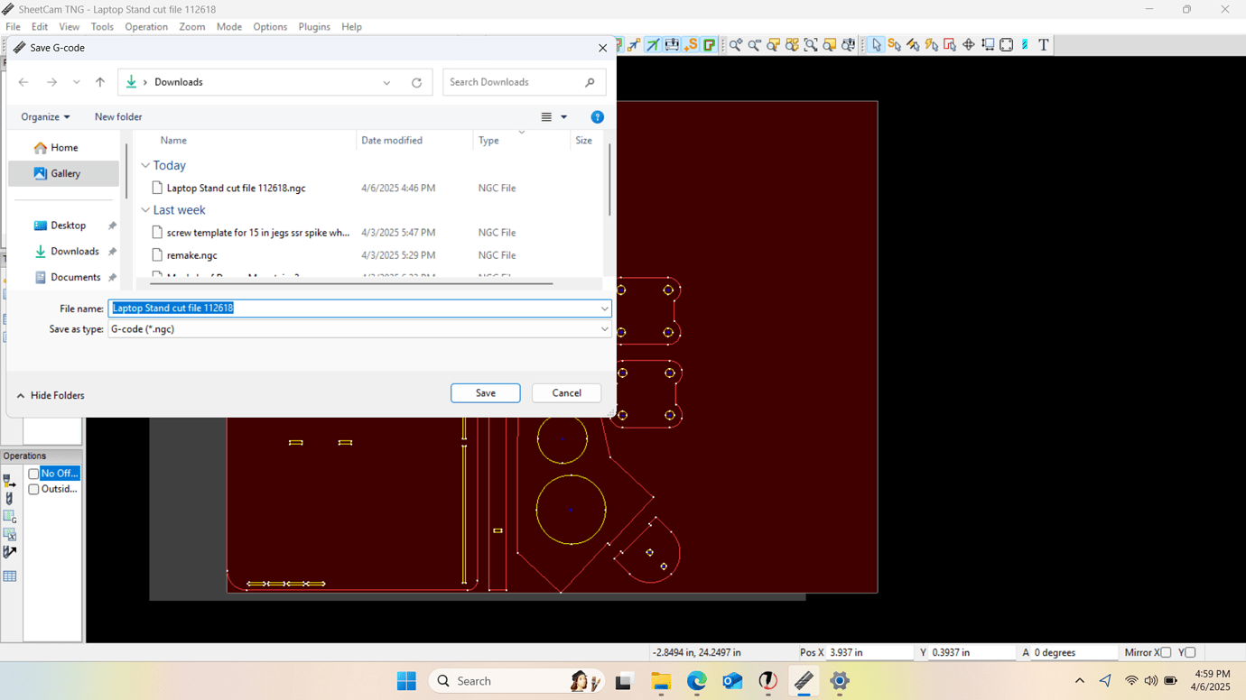 SheetCam for a real dummy - SheetCAM - Langmuir Systems Forum