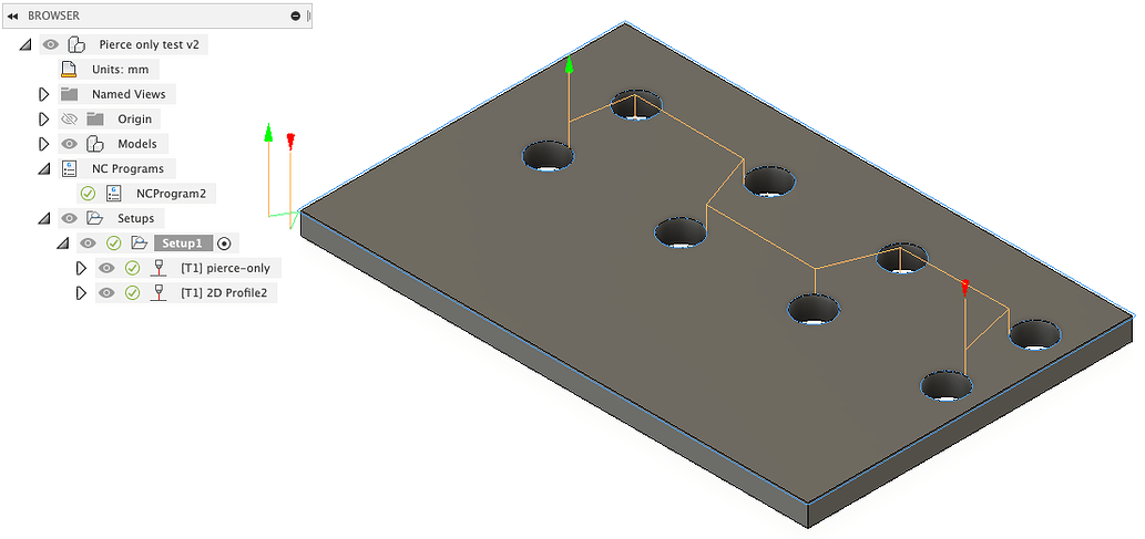 Custom version of Fusion 360 post processor to enable "pierce only in ...