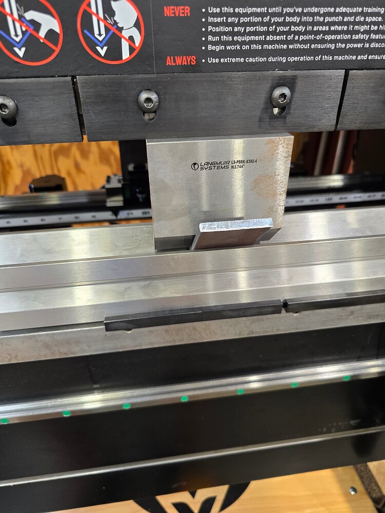 Titan 25 first bend - Titan 25T CNC Press Brake - Langmuir Systems Forum