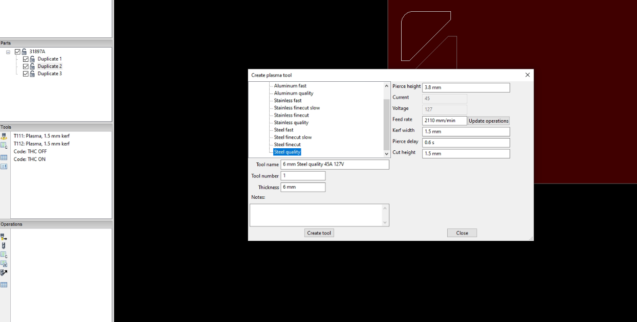 Hypertherm 3060- help needed setting up tool in SheetCAM - Langmuir Systems Forum