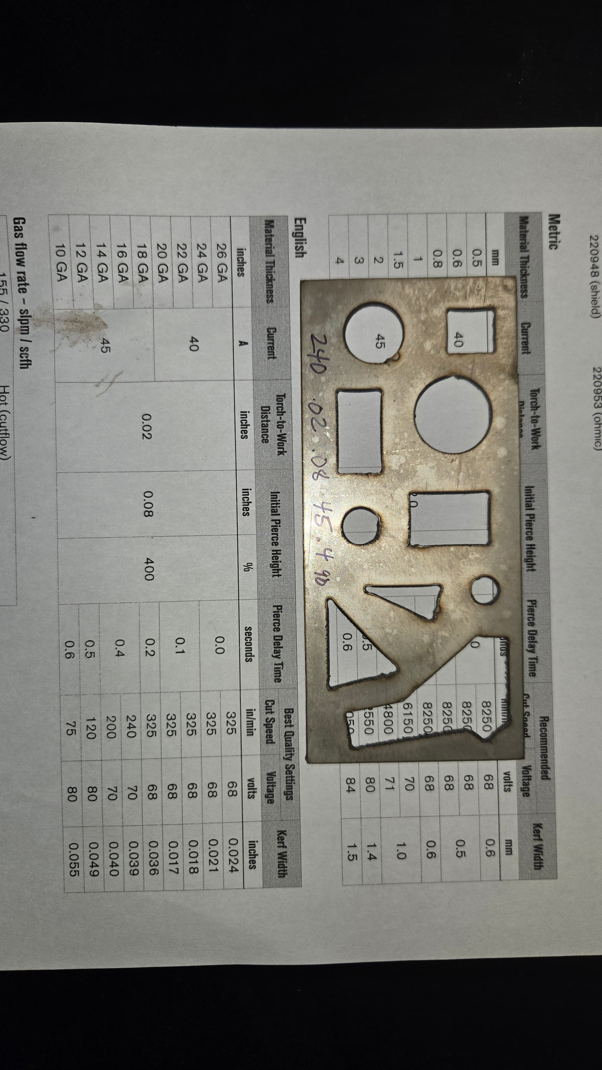 Help with correct settings for complex cuts in 14ga SS - Langmuir ...