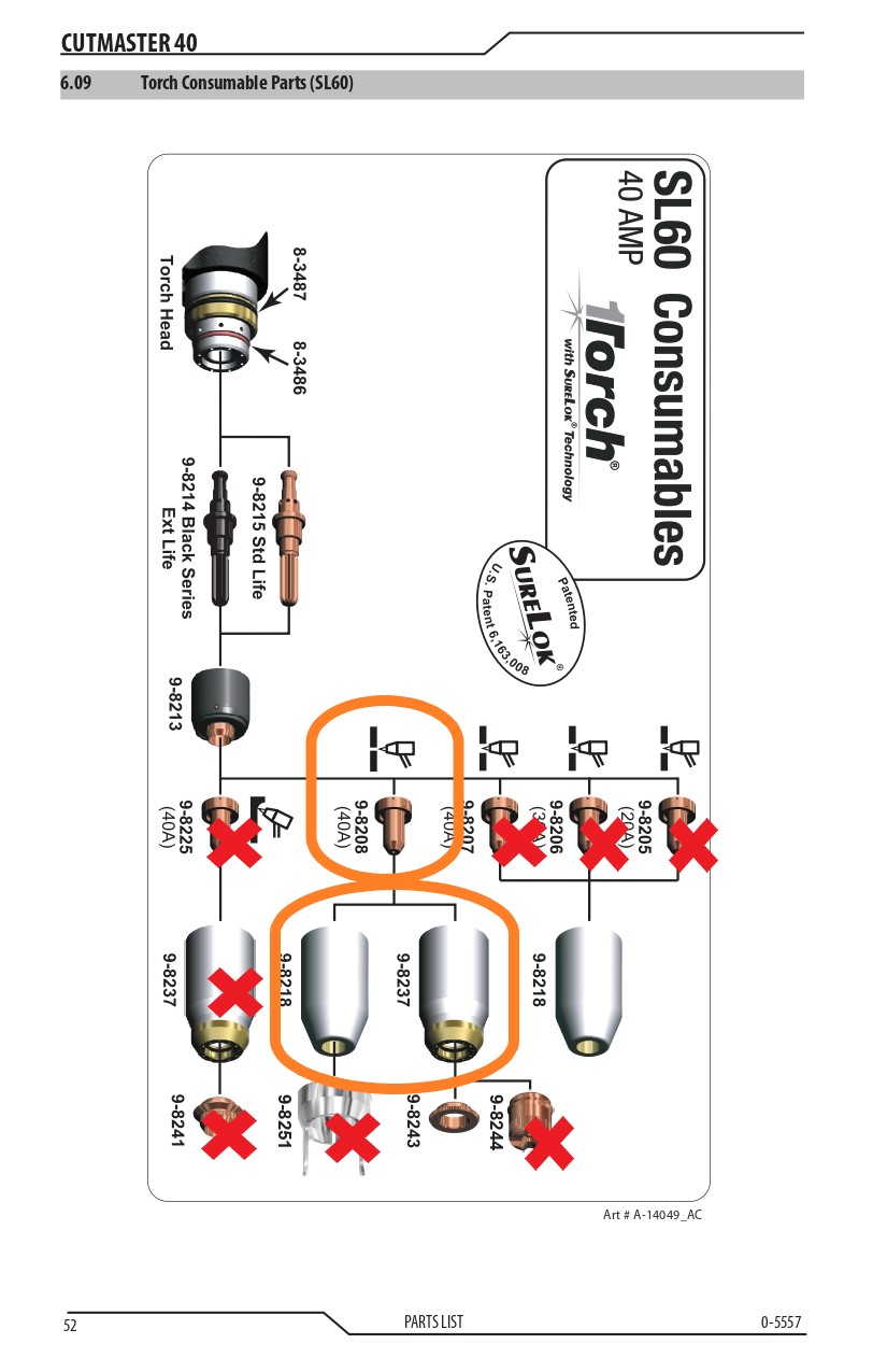 Cutmaster 40 drag tip or stand-off tip - Langmuir Systems Forum